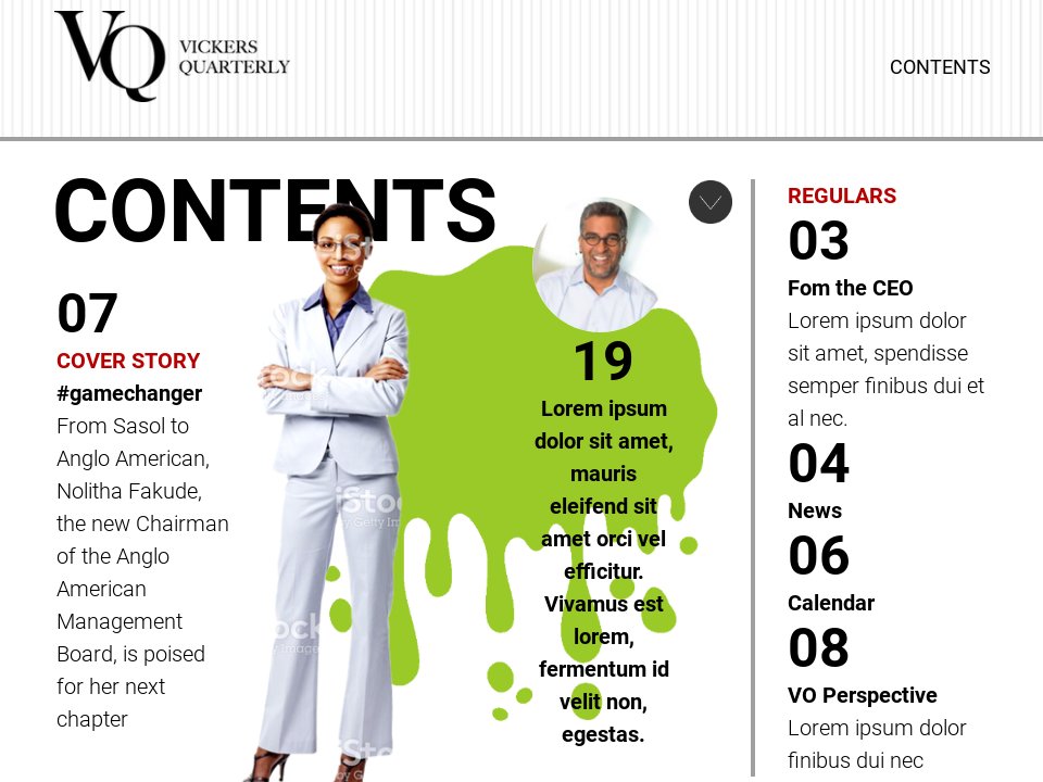 Contents - Vickers Oil